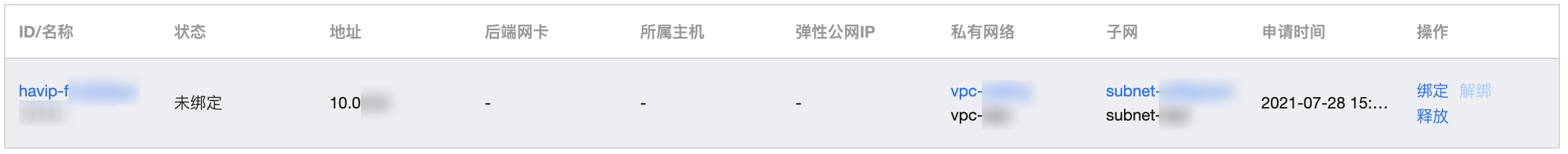用 HAVIP+Keepalived 搭建高可用主备集群- 私有网络（VPC） - 文档中心